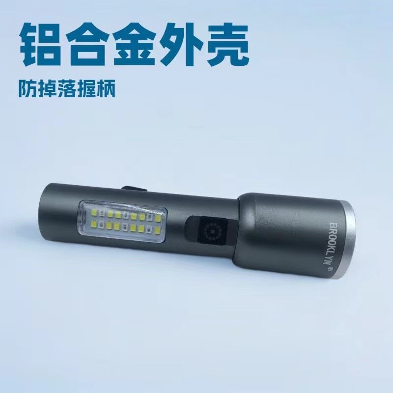 Популярный уличный яркий фонарик с зумом из алюминиевого сплава дальнего действия, портативный зарядный светильник со