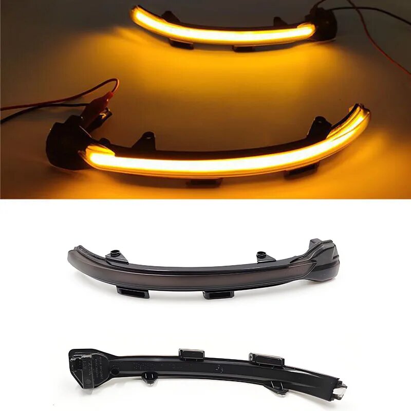 Светодиодные фонари зеркала заднего вида подходят для Volkswagen Golf 7 7.5 GTI Touran, указатели поворота зеркала заднего вида типа стеклоочистителя.