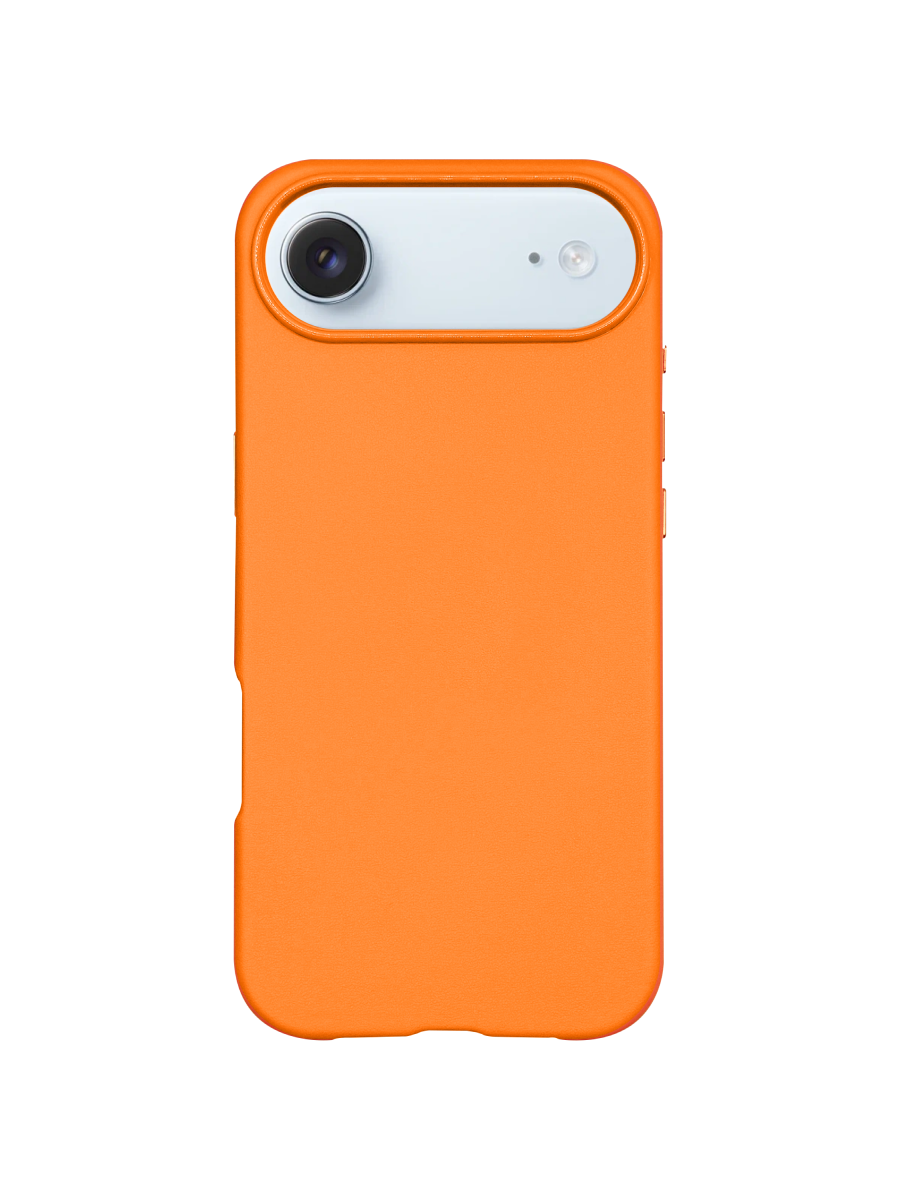 Кожаный чехол Магсейф для iPhone Air Orange / Leather Case Магсейф для Айфон Аир / Оранжевый