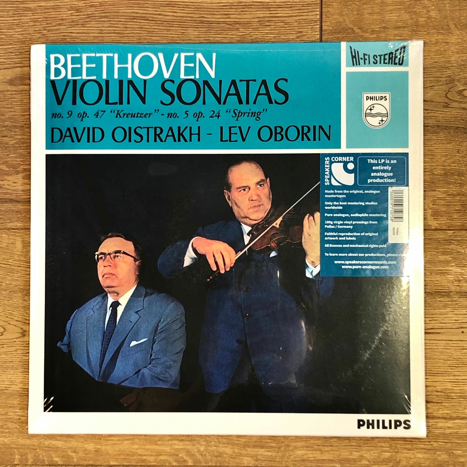 Виниловая пластинка Ludwig van Beethoven - Violin Sonatas / No. 9 Op. 47 "Kreutzer" - No. 5 Op. 24 "Spring"Vinyl, LP, Album, Reissue, Remastered