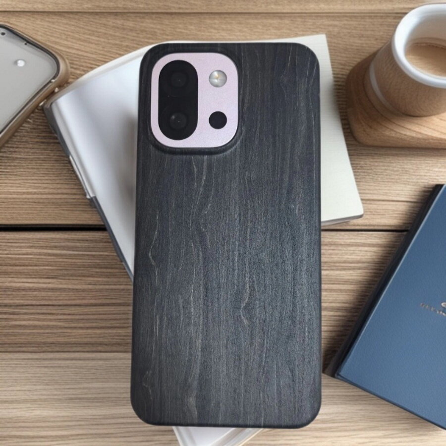 Деревянный чехол Wood Shield для OnePlus 13S/13T Чёрное дерево