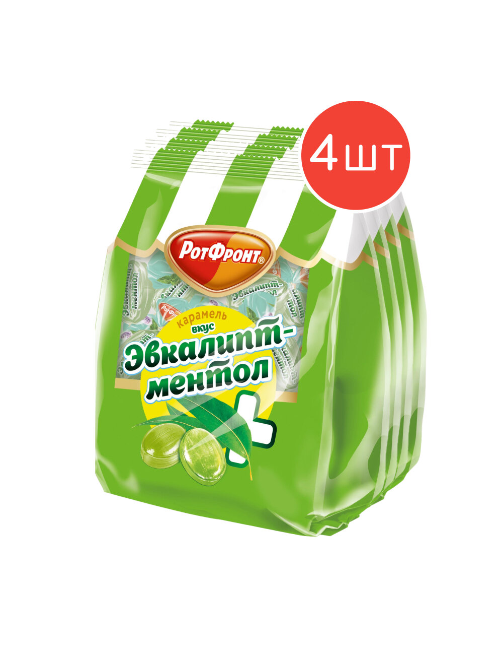 Карамель Рот Фронт Эвкалипт-ментол 200г 4шт