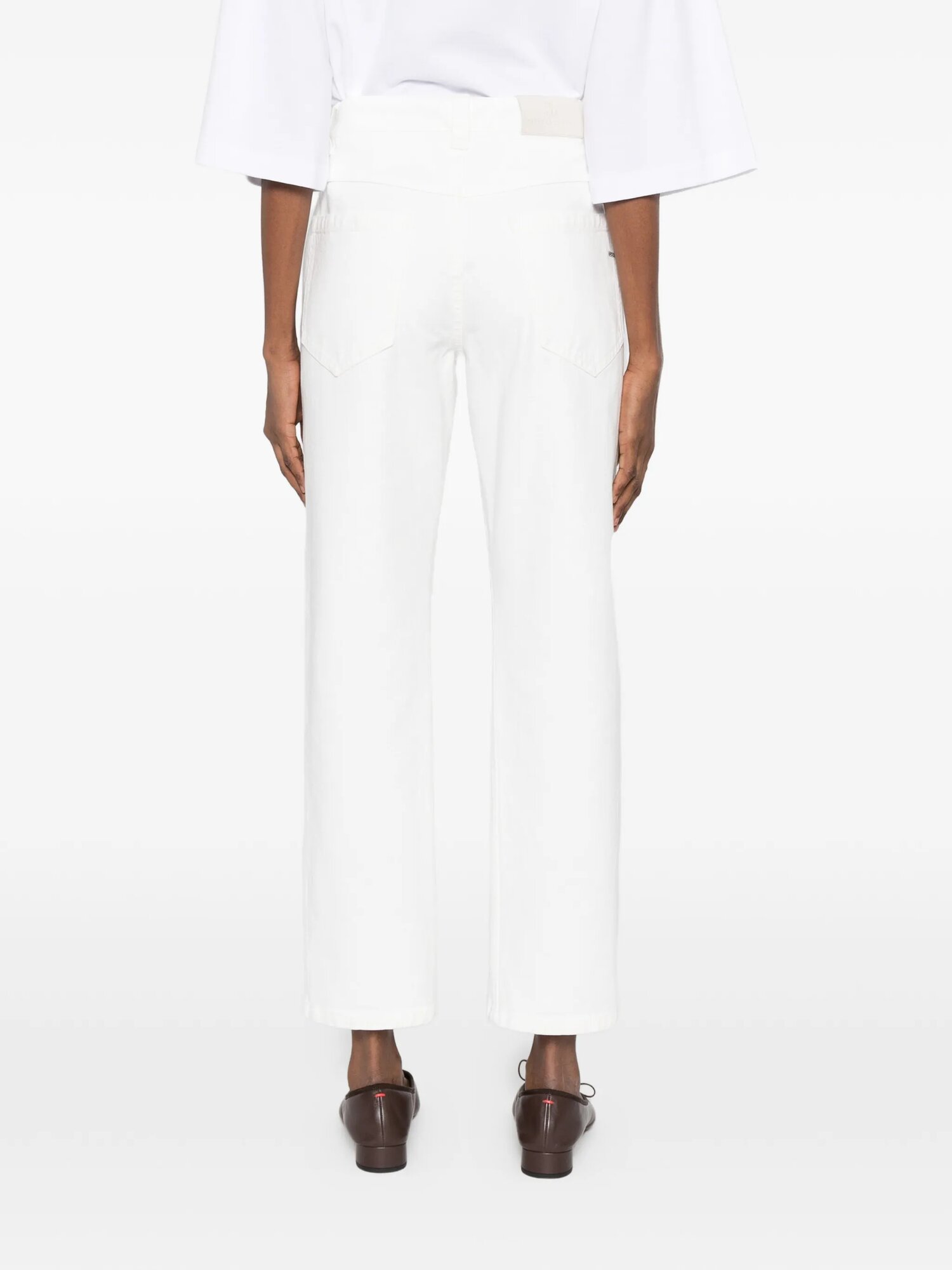 Джинсы BRUNELLO CUCINELLI Button-fastening jeans, размер 42, бежевый/белый — фото 1