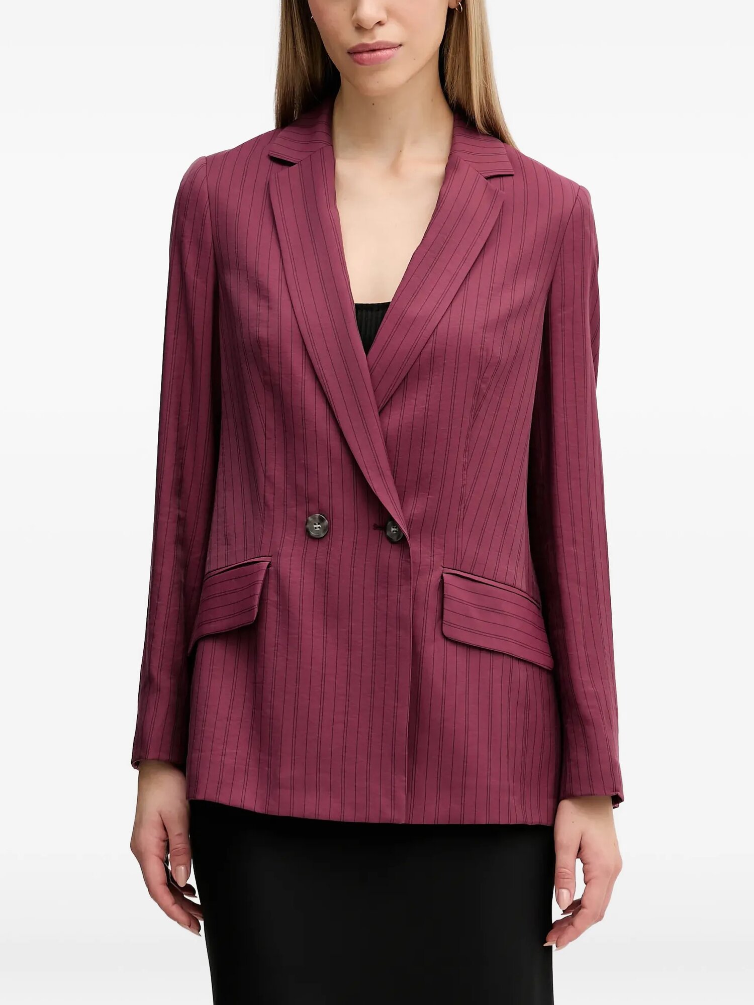 Пиджак Pinstripe double-breasted blazer
