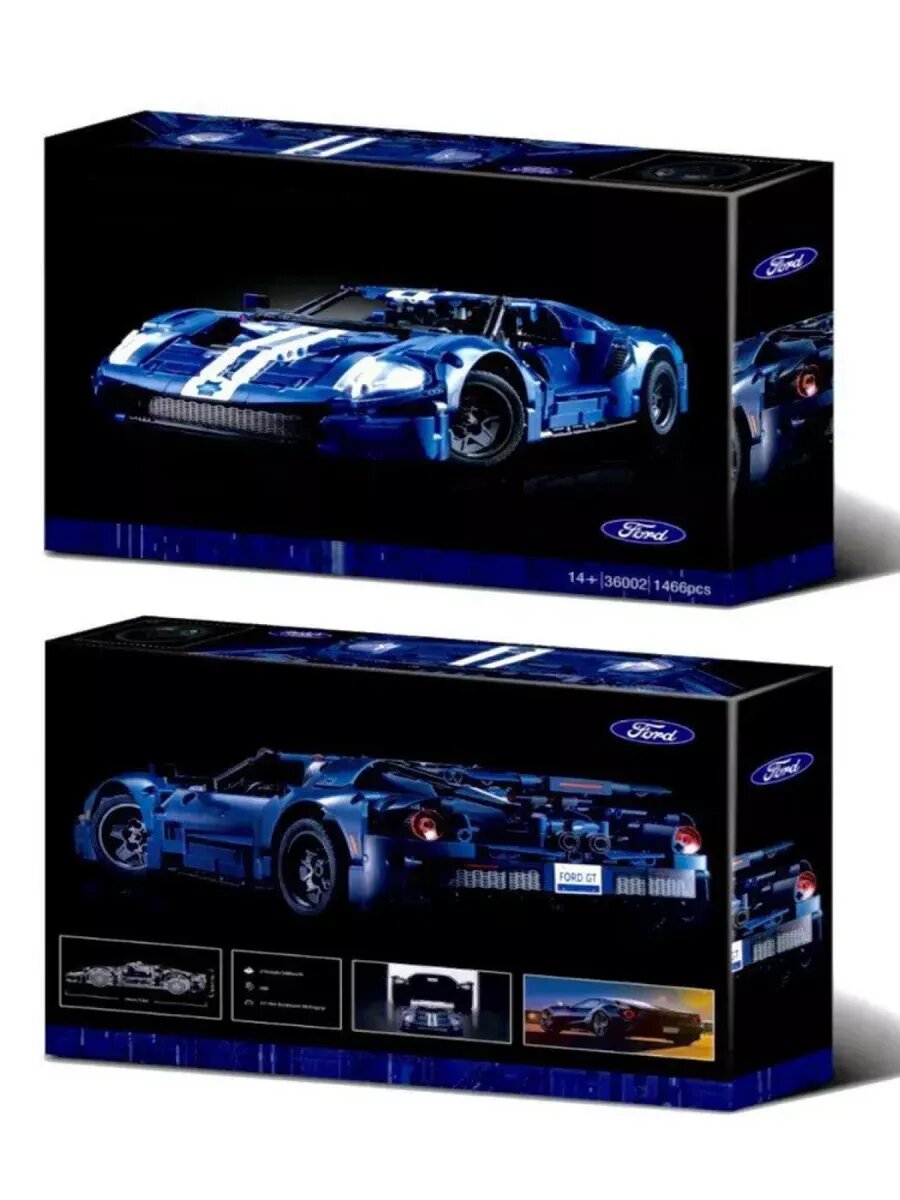 Конструктор FORD GT техник, abs-пластик, technic, 1466 деталей — фото 1