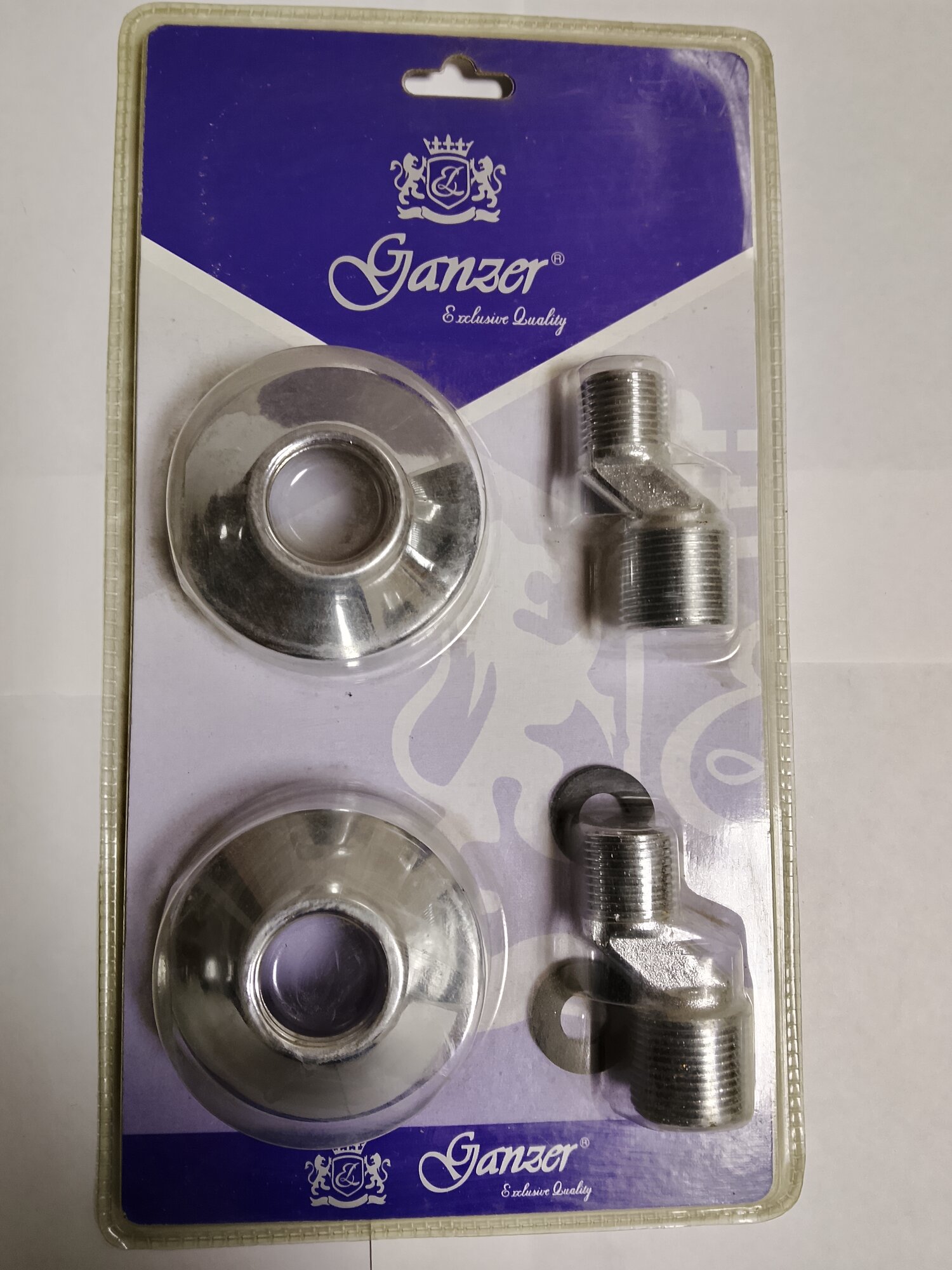 Комплект Эксцентрик для смесителя с отражателем 1/2 х 3/4 фирма Ganzer, в комплекте 2 штуки.