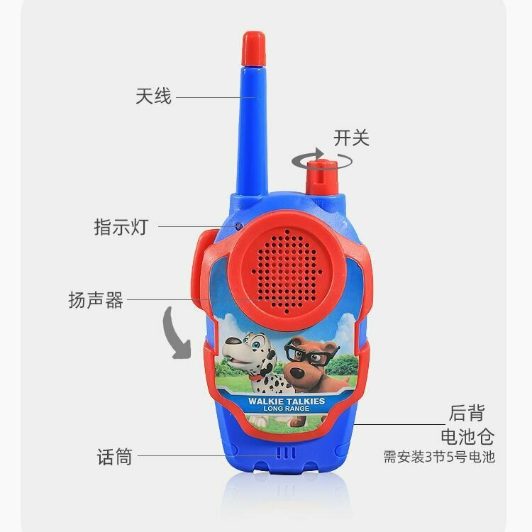 Детская рация Paw Patrol для мальчиков и девочек, ролевые игры, родитель-ребенок, 1000m диалогов на улице, интерактивная игрушка 2025 года