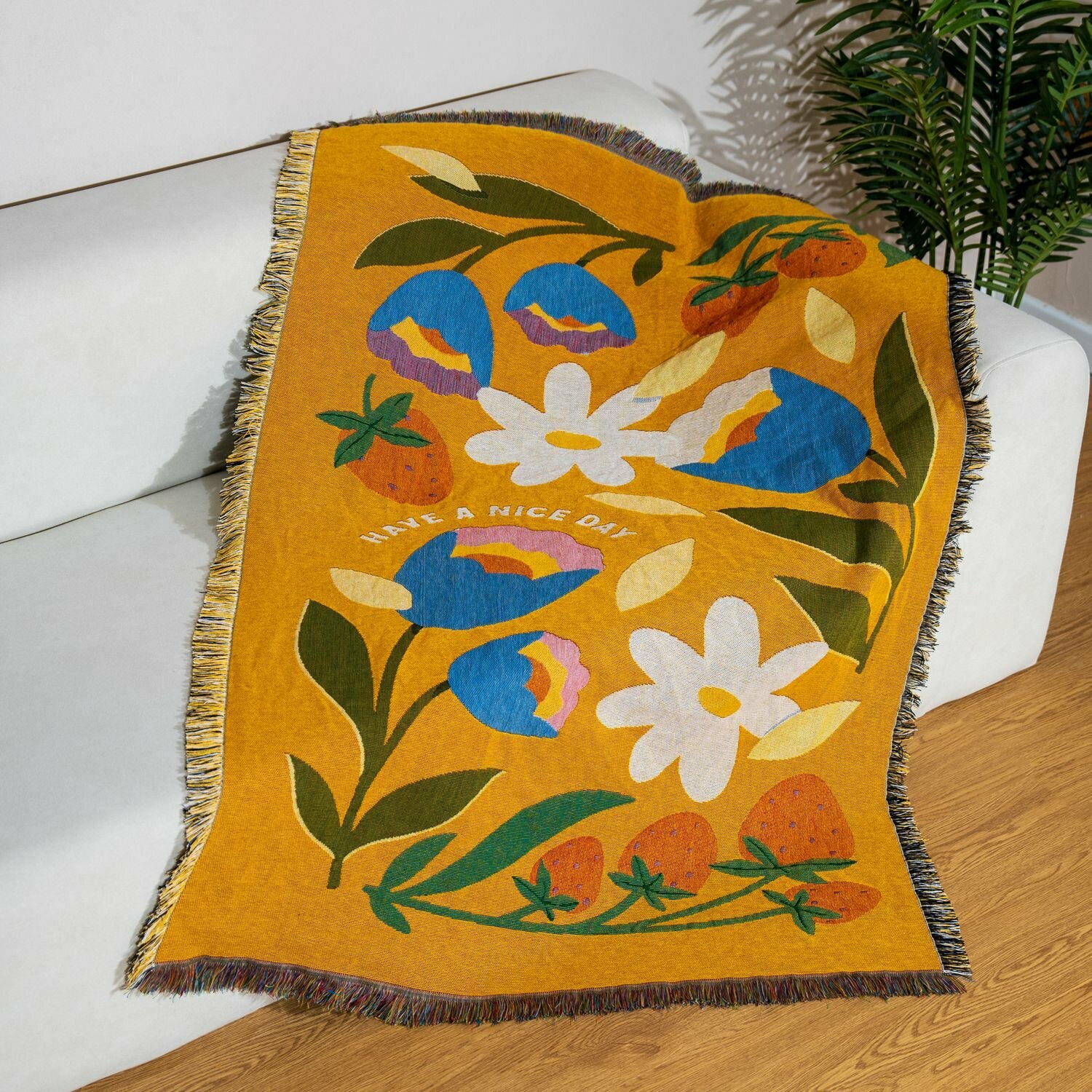 Спотовые хлопковые жаккардовые одеяла для комфорта мягкие офисные одеяла для сна цветы декоративные гобелены подарочные