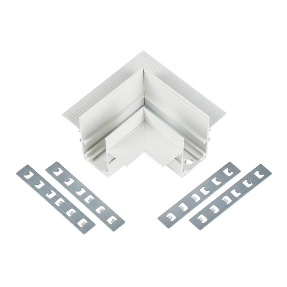 Коннектор угловой для магнитного шинопровода Myfar Accessories for MagLine 23 MT0200-CL-W