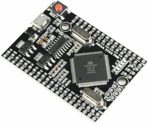 Плата разработки MEGA2560 PRO (CH340G, ATmega2560-16AU) с распаянными пинами. Полный аналог Arduino Mega 2560. Готовый модуль с USB для сложных проектов. Включены пины