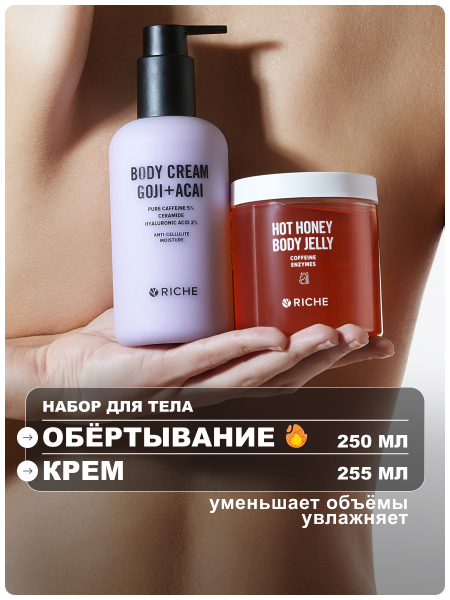 RICHE Набор для тела: согревающее обёртывание + увлажняющий крем