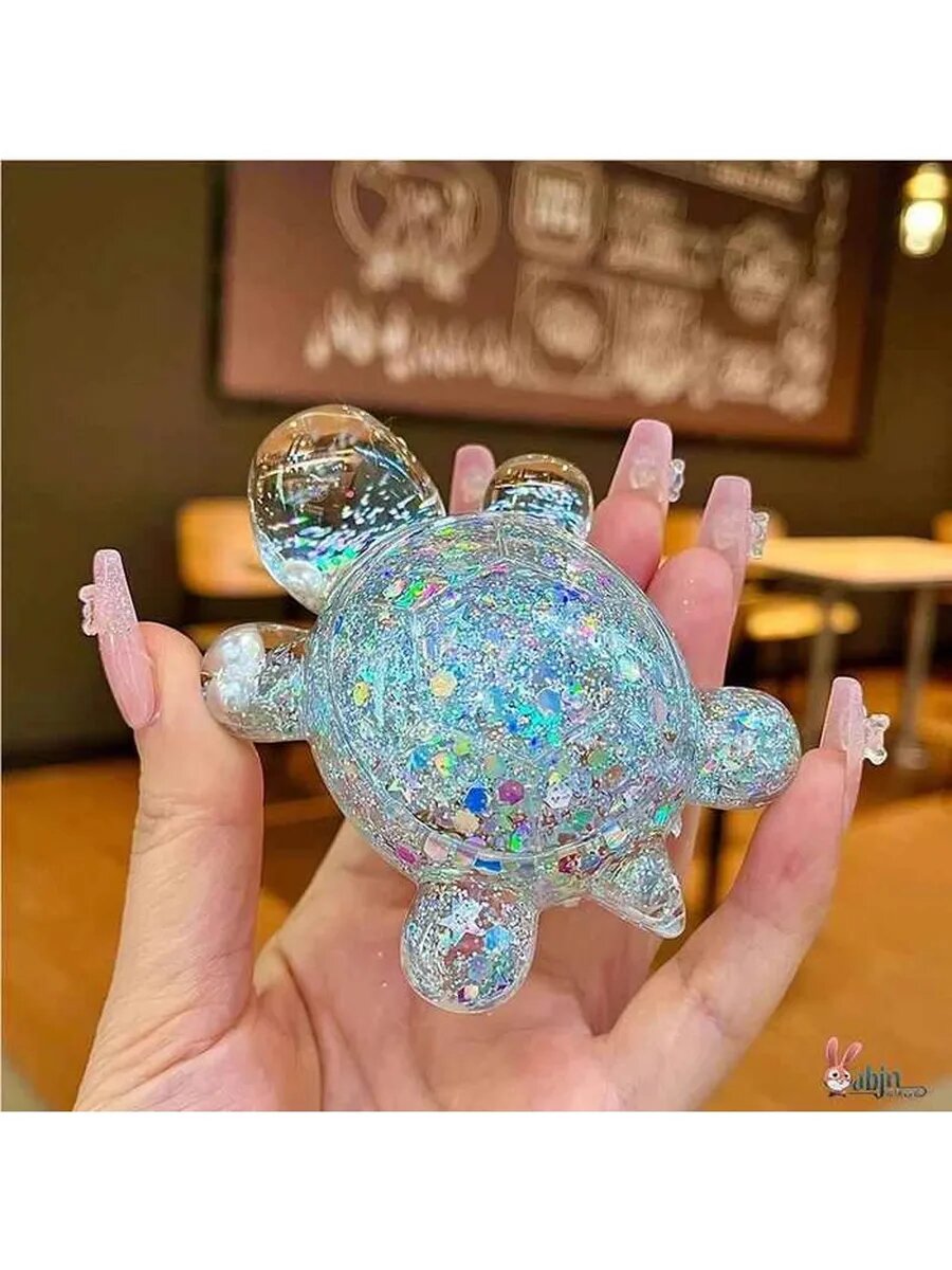 Светящаяся черепаха с песком (Серебряная)