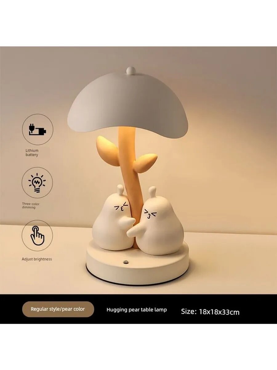 Настольная лампа в форме груши (цвет груши)