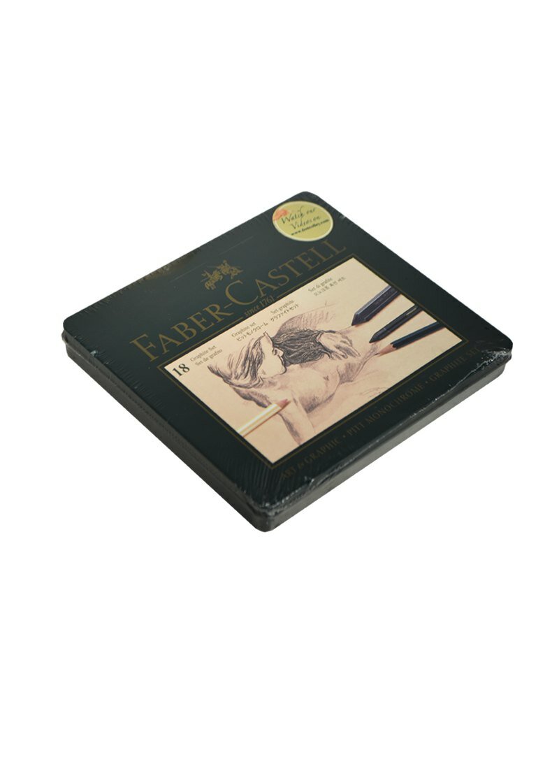 Набор художественный "PITT MONOCHROME" 18 предметов, метал. кор, Faber-Castell