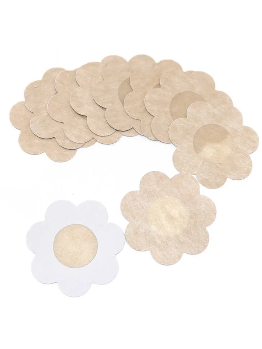 Одноразовые накладки на грудь / стикини / бюстгальтер невидимка / наклейки на соски 15 пар (30 штук)