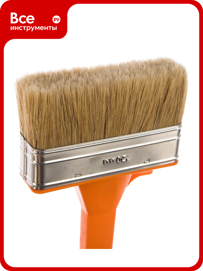 Плоская кисть MATRIX Color Line фасад с натуральной щетиной, металлическим бандажом и пластиковой рукоятью
