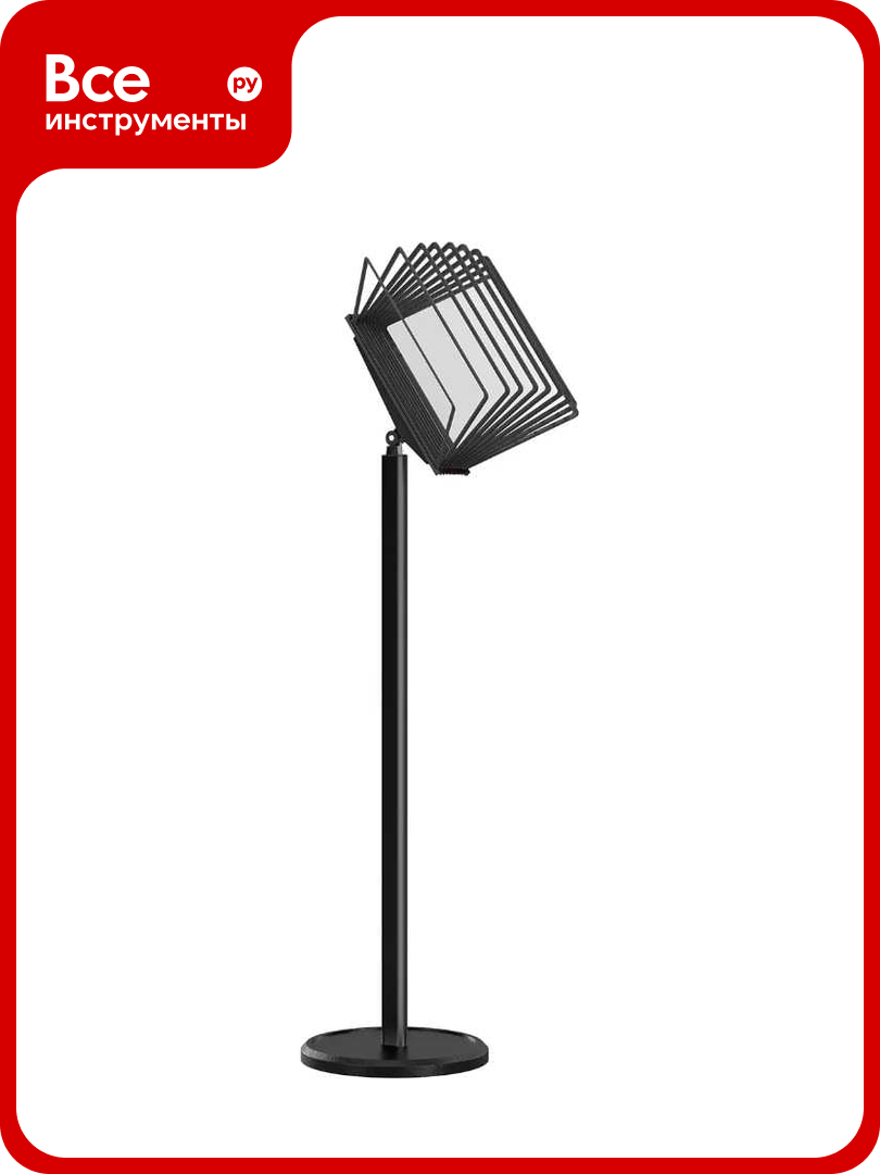 Демосистема напольная перекидная VRT мачта с регулируемым углом наклона, черного цвета, 10 рамок А4, черного цвета 04144.04