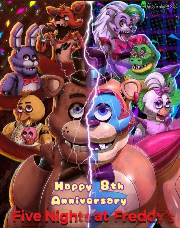 Алмазная мозаика "Five Nights at Freddy's - FNAF" 40*50 см, безрамная, идеальна для дома, украшения, подарков.