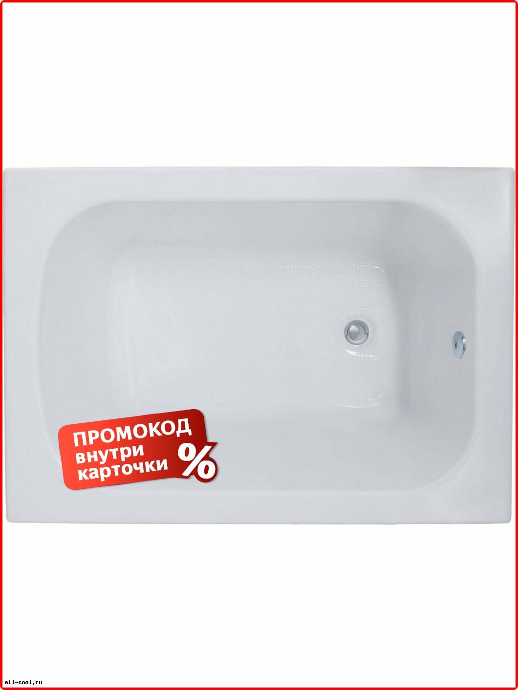 Ванна Aquanet Graziano 100x70, акрил, прямоугольная, встраиваемая пристенная, белый