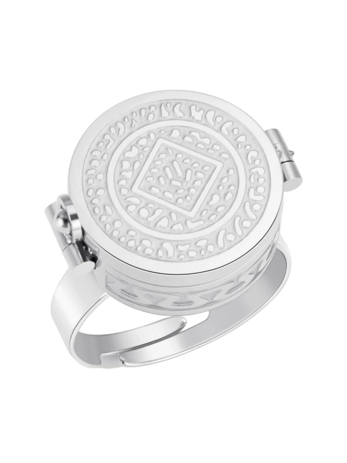 Модное кольцо из нержавеющей стали с невидимым отделением для ухода за губами