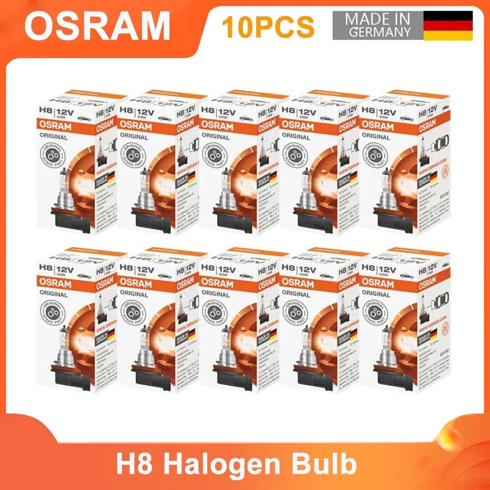 OSRAM Лампа автомобильная H8, 10 шт. арт. 64212