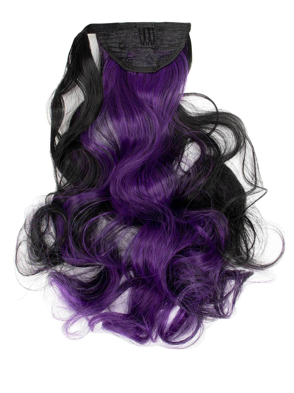 Hairshop Хвост на липучке HairUp! цвет 1B/Ф 18 52 см (75гр) SF (Черный/Фиолетовый)