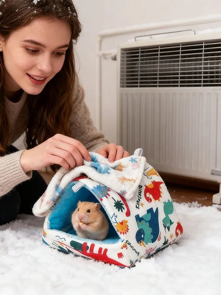 Домик для хомяка, пещера-кровать для ежа , Гнездо для животных