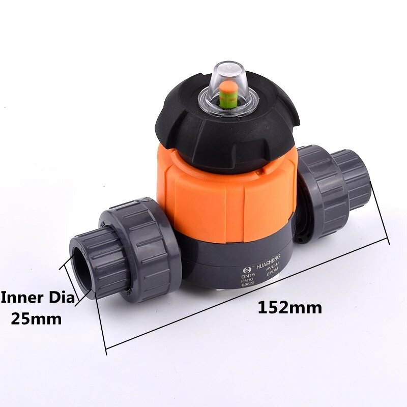 Мембранный шаровой кран SHSMFC для труб ПВХ 20-63 мм Inner Diameter 25mm