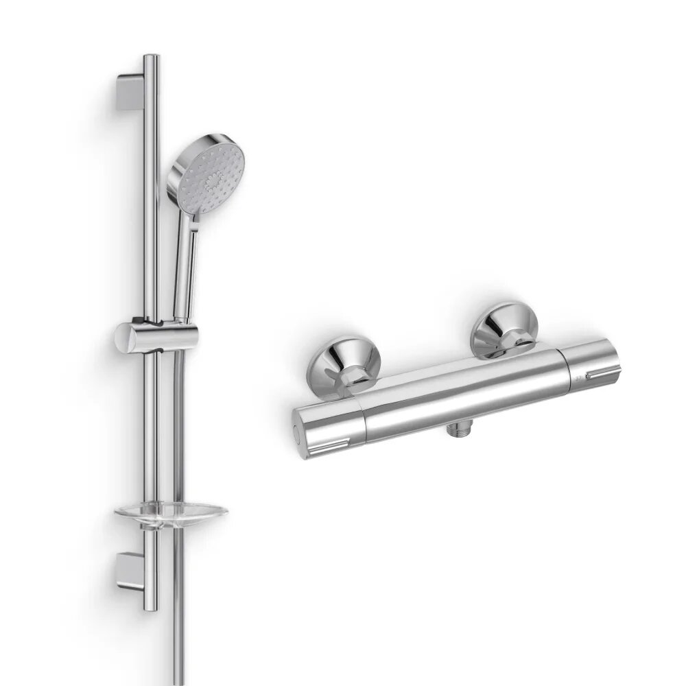 Душевой комплект Термостат Jacob Delafon July E8455-CP для душа / Гарнитур Awaken E99898RU-CP