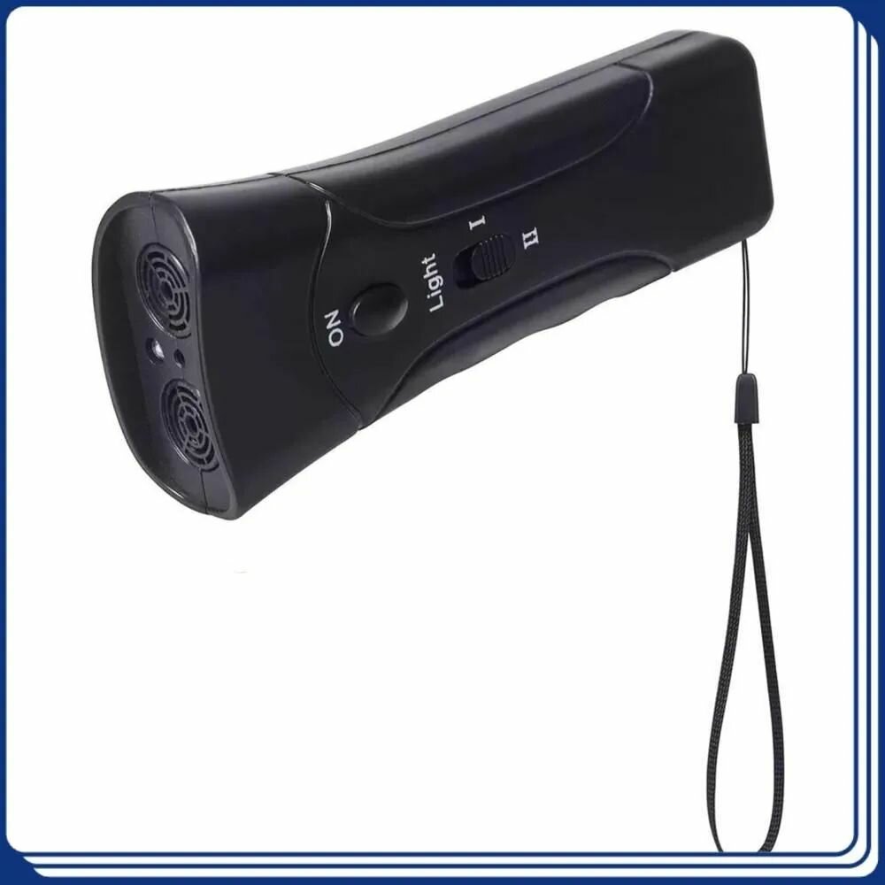 Ультразвуковое устройство для обучения собак, безопасное, портативное, для прогулок и тренировок Черный