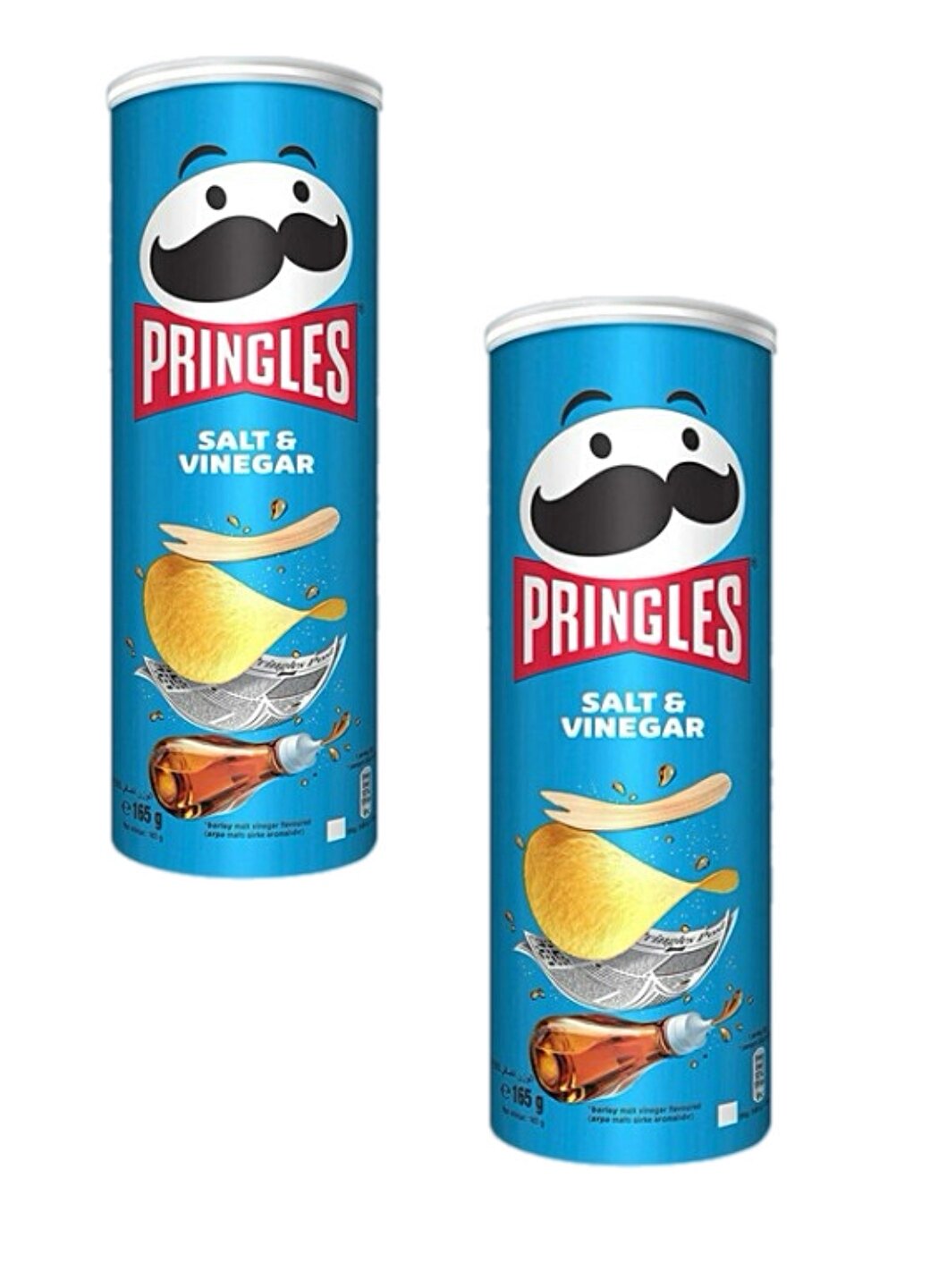Чипсы Pringles Salt & Vinegar, с вкусом соли и уксуса 165г х 2 шт (Европа)