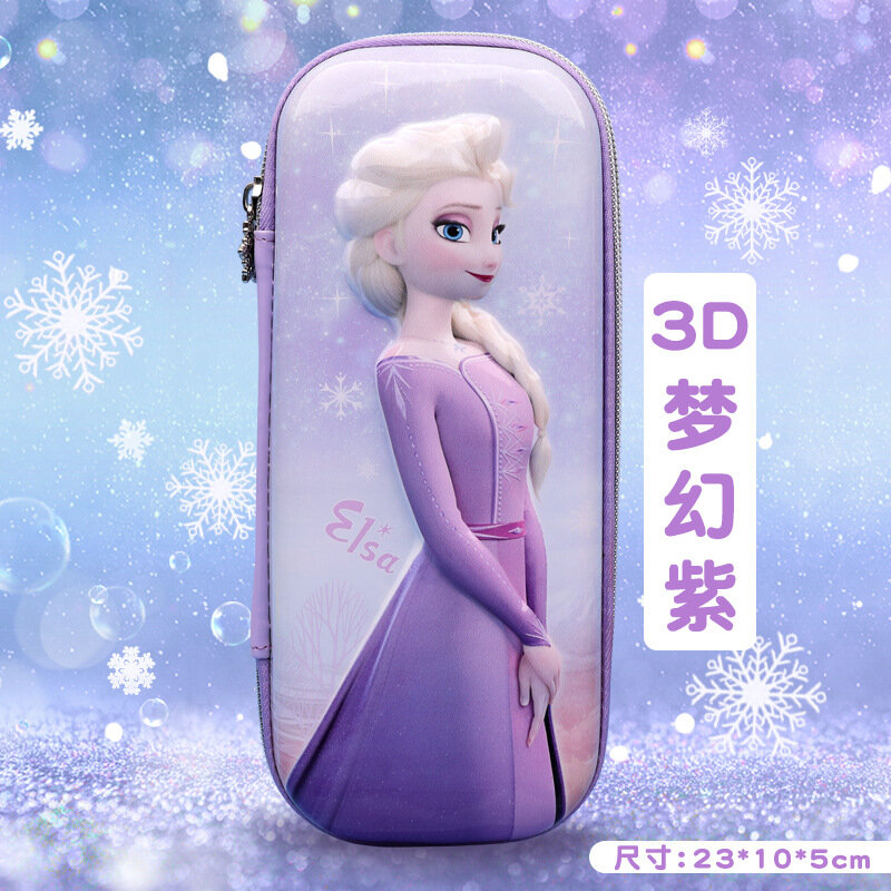 Коробка для канцелярии Frozen Quicksand, многофункциональная пластиковая автоматическая коробка для карандашей, двухслойная новая коробка для карандашей Эльзы, коробка для карандашей принцессы