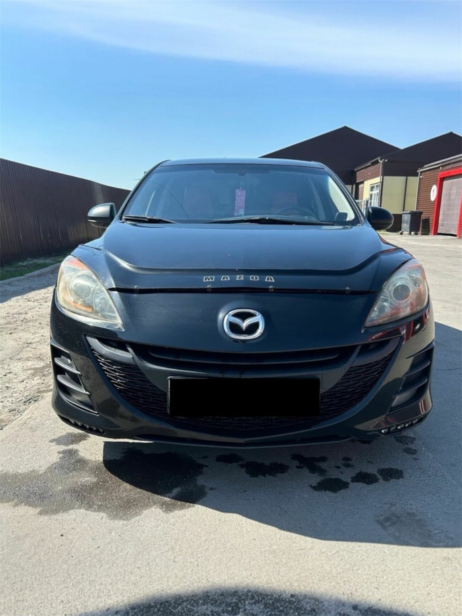 Дефлектор капота MAZDA 3 (2009-2013) /мухобойка на капот Мазда 3