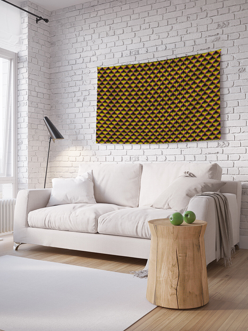 Горизонтальное фотопанно на стену JoyArty "Бруски 3Д", из ткани, 100х150 см