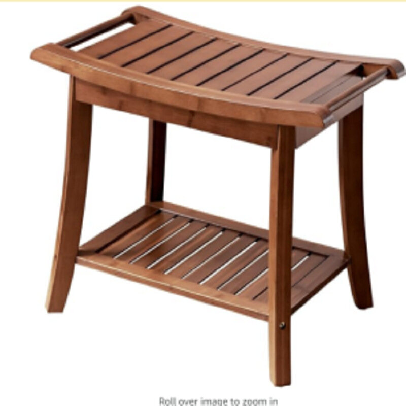 2026 Бамбуковый табурет для ванной, твердый деревянный табурет для переобувания, стеллаж для хранения в ванной, многофункциональный табурет для ванной, простой домашний табурет для гостиной