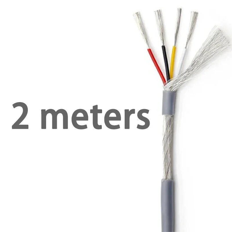 PULAND Экранированный аудио кабель медный 2-7 жил 5 м 4 Cores, Grey x 2 meters, 28AWG