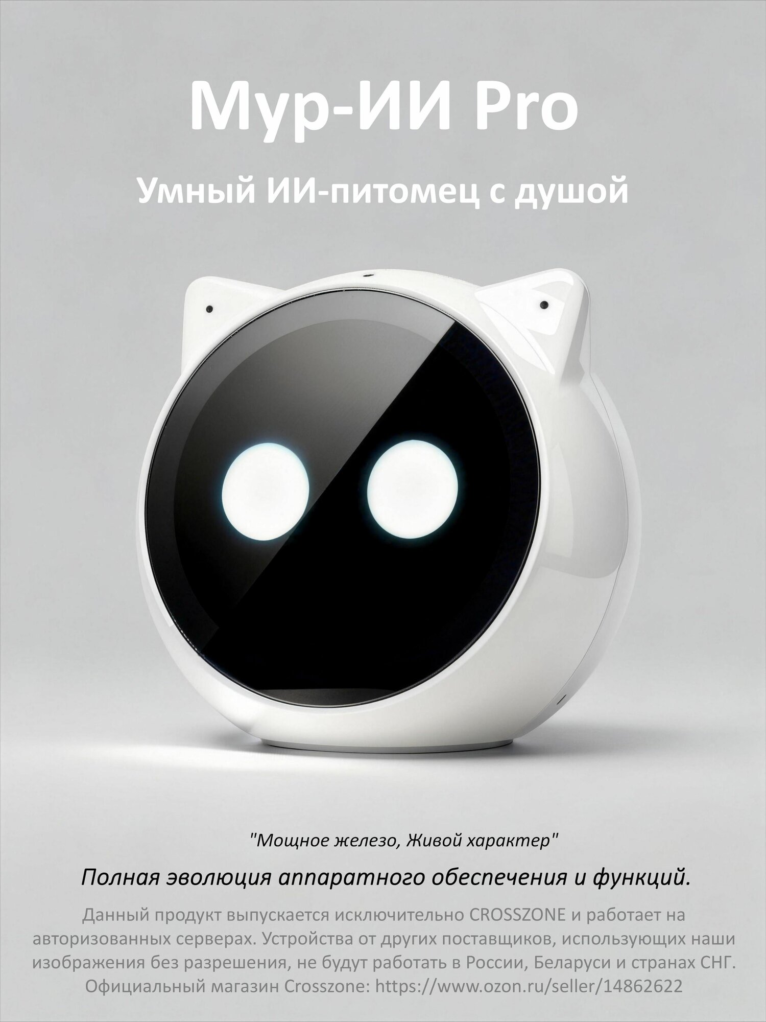 Робот ии на русском Мур-ИИ Pro черный умный ИИ-питомец голосовой компаньон с ChatGPT подарок