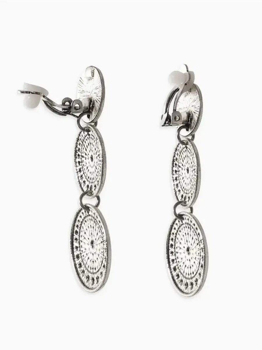 Элегантные винтажные клипсы с тремя дисками