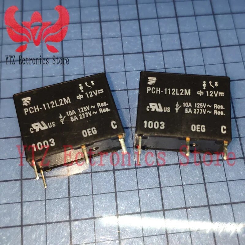 PCH-112L2M Силовое реле 12 В постоянного тока 5 А SPST-NO (20x10x15,2) мм THT