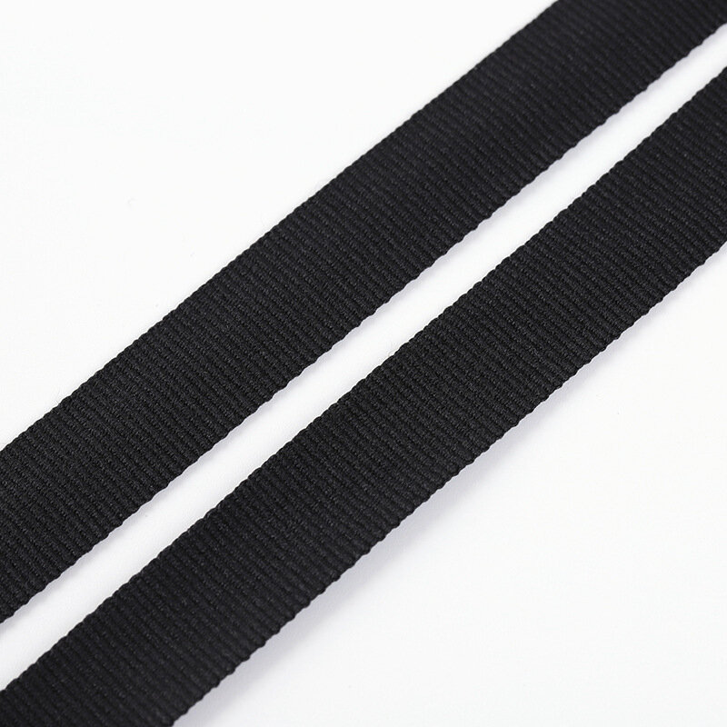 2025 Лента из полиэстера простого плетения черно-белая цветная 852 цветная лента для одежды 1 см рулон аксессуары не выцветающий материал для обуви лента для края сумки