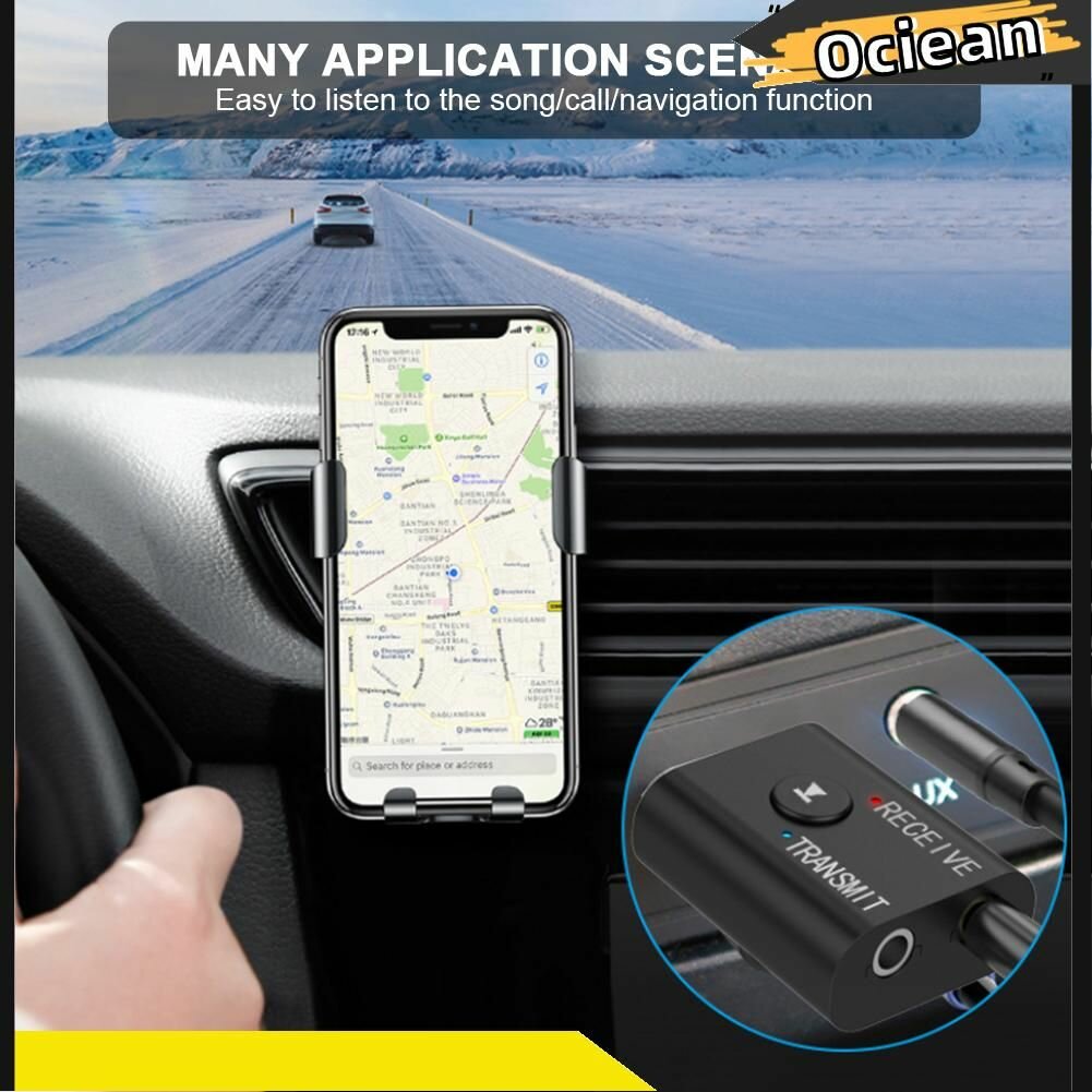 Bluetooth 5.0 Адаптер, Мощный 2 в 1, для Музыки и Автомобилей