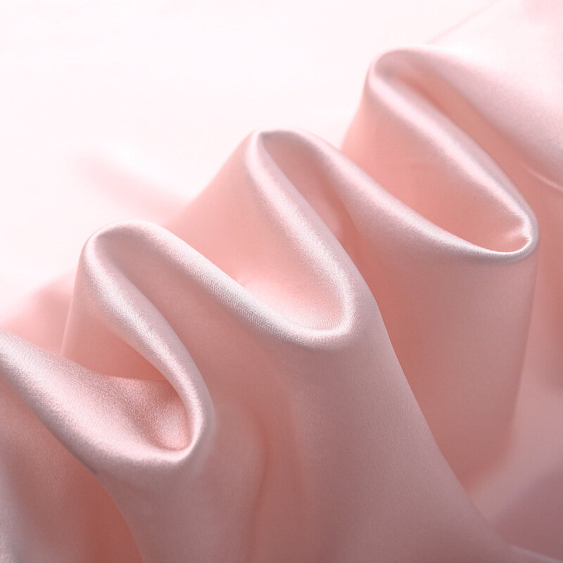 Простой креп-сатин 16/19 монме, ширина 114 см, 100% шелк тутового дерева, полный шелковый материал для оптовой одежды