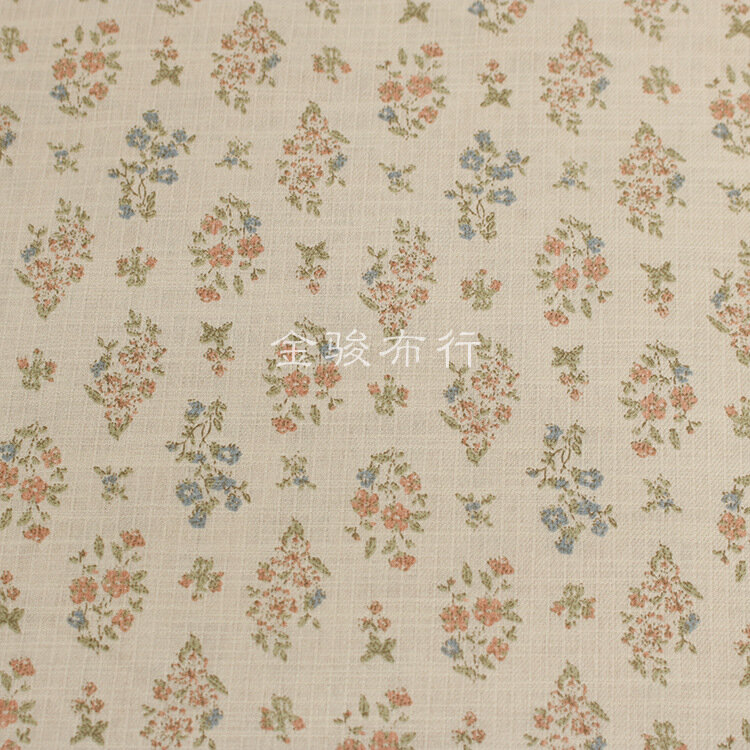 Осень Зима Новый Корейский Стиль Цветочная Ткань Чистый Хлопок Печатная Одежда Ткань Стиль Мори Девочка Платье на Бретелях Бамбуковая Жаккардовая Ткань