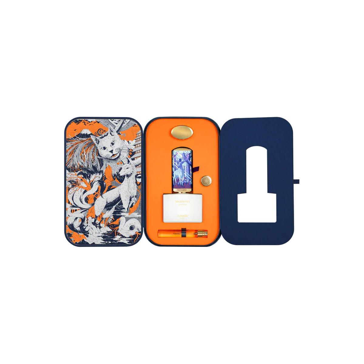 Набор парф. Floraiku "Golden Eyes", унисекс, древесный, цитрусовый аромат, 50 и 10 мл