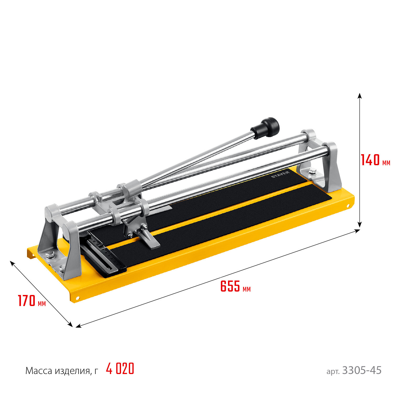STAYER 450 мм усиленный ручной плиткорез (3305-45)