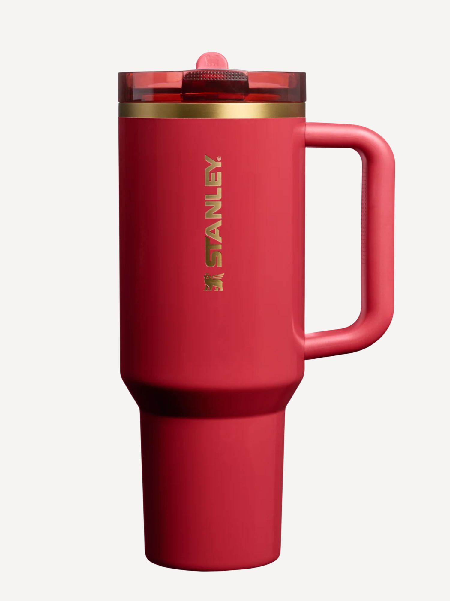 Термокружка Stanley Quencher H2.0 ProTour Flip Straw 1.18 л (40 oz), с трубочкой, цвет ягодно-красный металлик (Holly Berry Gloss), оригинал США