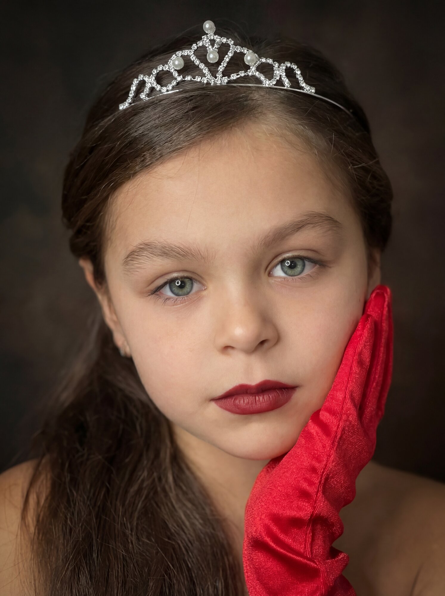 Диадема НаПраздник "Жемчуг", бижутерный сплав, для девочек, 40 мм, серебристая