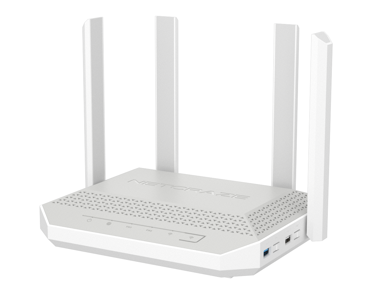 Интернет-центр Netcraze Giga (NC-1012), Wi-Fi роутер, Mesh Wi-Fi, MIMO, 2.4 ГГц и 5 ГГц, белый