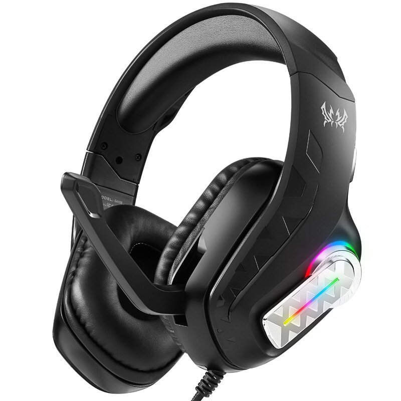 G4100 Черная проводная игровая гарнитура с круглым разъемом 3.5 мм для мобильных устройств, ноутбуков и настольных