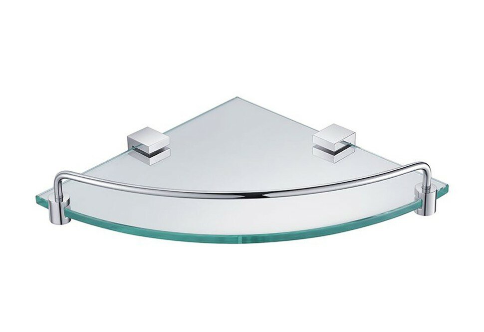 Стеклянная полка Timo 10073, настенная, латунь, 31,1x23,5x7 см